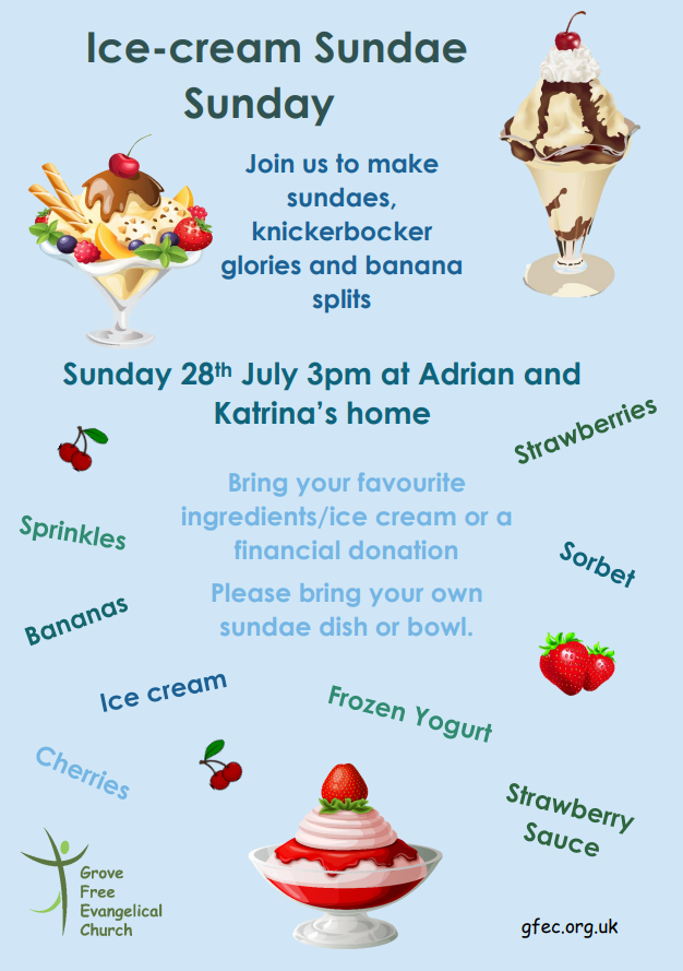 Grove Free Evangelical Church : Ice-Cream Sundae Sunday
